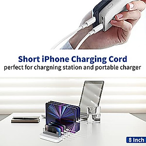 [Apple MFi Certified] Short USB-C to Lightning Cable (3Pack 0.6FT), iPhone Fast Charger Cable USB-C Power Delivery Charging Cord High Speed Data Sync for iPhone 14 13 12 11 Pro XS XR X 8 iPad Airpods