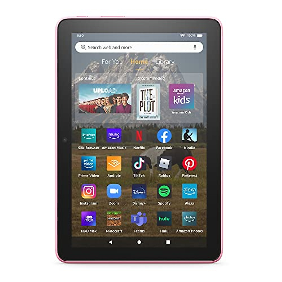 Tablet Bundle: Includes All-new Amazon Fire HD 8 tablet, 8” HD Display, 64 GB (Rose) & Made for Amazon Active Noise Cancelling Bluetooth Headphones (Rose)