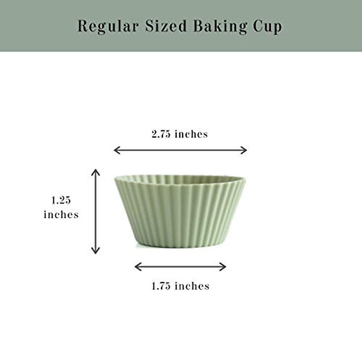The Silicone Kitchen Reusable Silicone Baking Cups - Non-Toxic, BPA Free, Dishwasher Safe ((White, Navy, Sage Green, Dusty Blue), Standard)