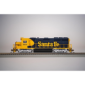 Bachmann Industries EMD GP40 DCC Equipped Locomotive Santa Fe #3508 HO Scale Train Car, Blue/Yellow