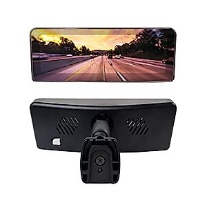 Master Tailgaters 8" OEM Frameless Rear View Mirror with 7" LCD Screen | Rearview Universal Fit Mount | 4 Video Inputs | Auto Adjusting Brightness LCD | Anti Glare | Full Original Mirror Replacement