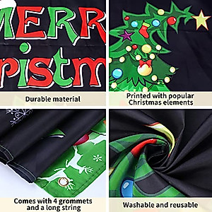 Christmas Door Banner Decorations and Merry Christmas Backdrop