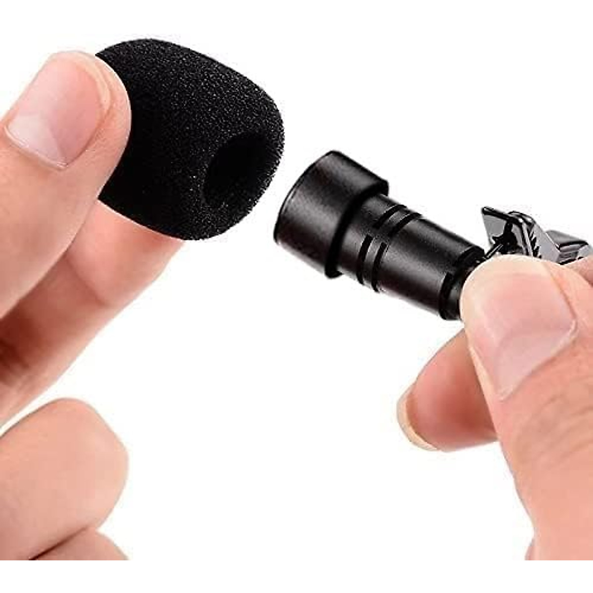 HUACAM Lavalier Lapel Microphone, Portable Collar Clip Mic Compatible with iPhone Android Smartphone Amplifier Podcast PC/Laptop, Hands Free Mic Recording Mic for YouTube,Interview,Video (3 Packs)