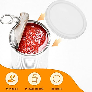 Giantree 12 Pcs Pet Food Can Covers, Large Medium & Small Plastic Tight Seal Lids Universal Cat Dog Food Can Lids for Canned Goods or Pet Dog Cat Food Saver Reusable