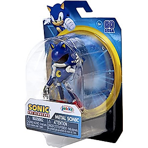 Sonic The Hedgehog Action Figure 2.5 Inch Metal Sonic Collectible Toy , Blue, 3 years