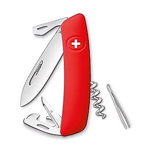 Swiza D03 Swiss Pocket Knife Leather, Red