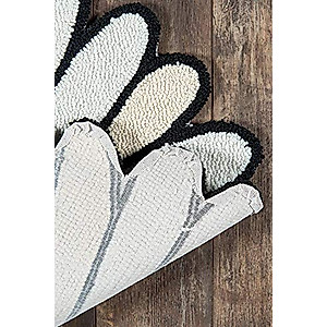 Novogratz by Momeni Rugs Cucina Daisy Round Kitchen Mat 4' x 4', Ivory