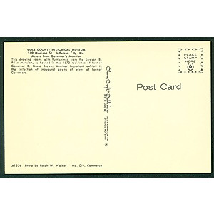 Cole County Historical Museum Drawing Room Lawson B. Price Mansion Missouri Governor Postcard