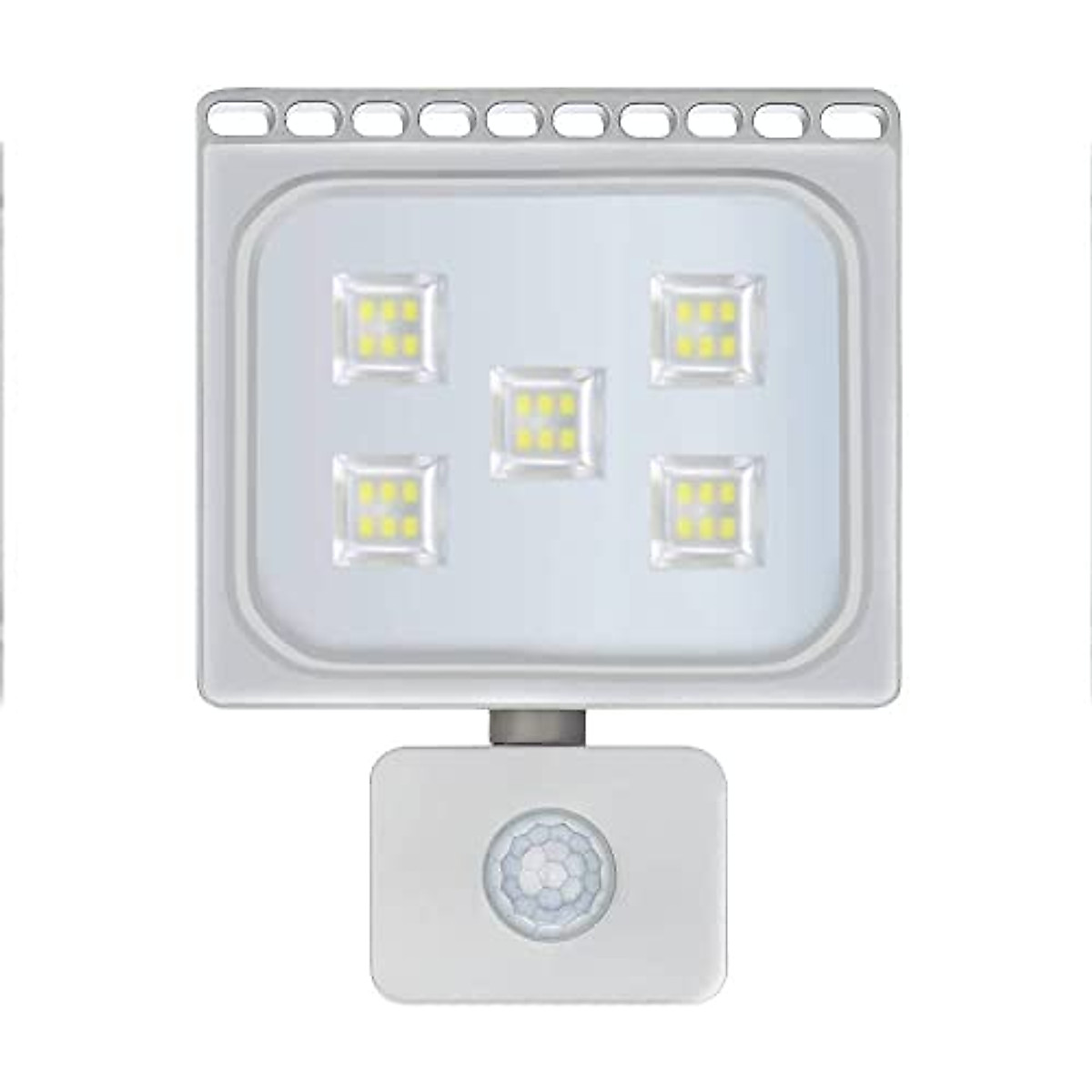 Houssem 30W LED Flood Light with PIR Security Lighting Outside Spotlight Led Search Lamp 110V Floodlights for Outdoor Garden Street Square Cool White[Energy Class A+]