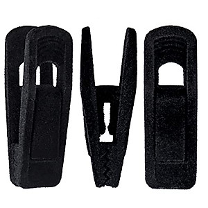 Corodo Hanger Clips for Velvet Hangers, 20 Pack Velvet Hangers Clips, Strong Hanger Clips Perfect for Pants Hangers (Black)