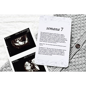 DUNCAN & STONE PAPER CO. Spanish Pregnancy Prayer Cards (20 Cards) - Pregnancy Announcement for Parents or Grandparents - Baby Prayer Cards for Mom to be Gift Basket