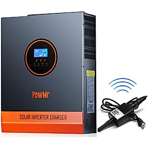 3000W Solar Inverter 24v to 110V AC, Off-Grid Power Inverter Pure Sine Wave Built in 80amp MPPT Controller, for 24V Lead Acid/Lithium Batteries