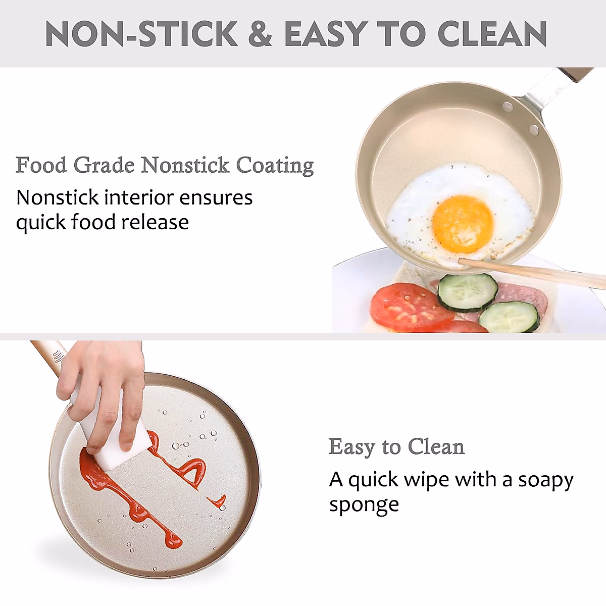 Soldadito Crepes Pancake Pans Nonstick Frying Pan Induction Omelette Skillet Carbon Steel Griddle Flat Pan Crepe Maker with Accessories for Pancakes Burritos Tacos Tortilla Omelette 8In