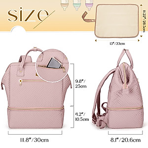 Fasrom Breast Pump Bag Backpack with Cooler Compatible with Spectra S1, S2 and Medela Pumps, Wearable Pumping Bag with Waterproof Mat for Working Moms, Pink (Patent Design)