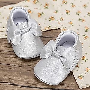 CENCIRILY Infant Baby Fringe Moccasin Slipper Boys Girls Tassel Suede Leather Toddler Sneakers Soft Sole First Walking Loafers Crib Shoes