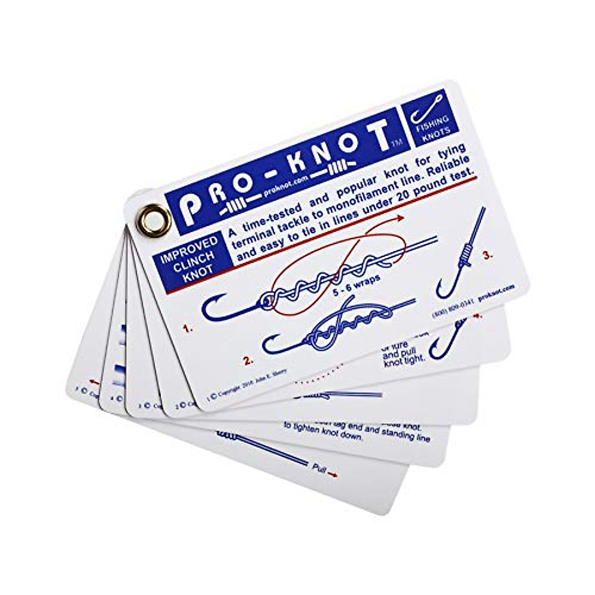 Pro-Knot Fishing Knots - Waterproof Knot Cards With 12 Best Fishing Knots | Easy To Follow Knot Tying Instructions | Fisherman Gift Idea