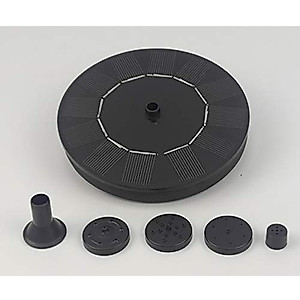 Entcook Solar Fountain Pump for BirdBath,Mini Floating Solar Fountain with 4 Nozzles,1W,Floating Fountain for Ponds,Garden,Fish Tank,Outdoor and Aquarium,No Battery Required(5.3 * 5.3 * 1.5inch)