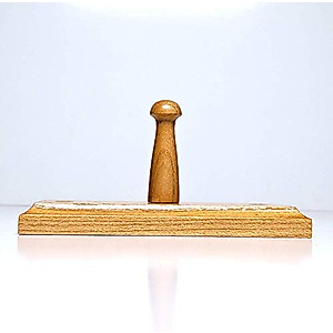 Inspirations Solid Oak Wood Towel Robe Hook | with Mounting Screws, Anchors, Covers - (6 Pack)