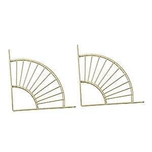 PRETYZOOM 2pcs One-Word Partition Bracket Gold Decor Wall Mounted Shelf Decorative Corner Brackets Shelf for Corner Wall Shelf Brakets Shape Shelving Brackets Bling Decor Golden Metal
