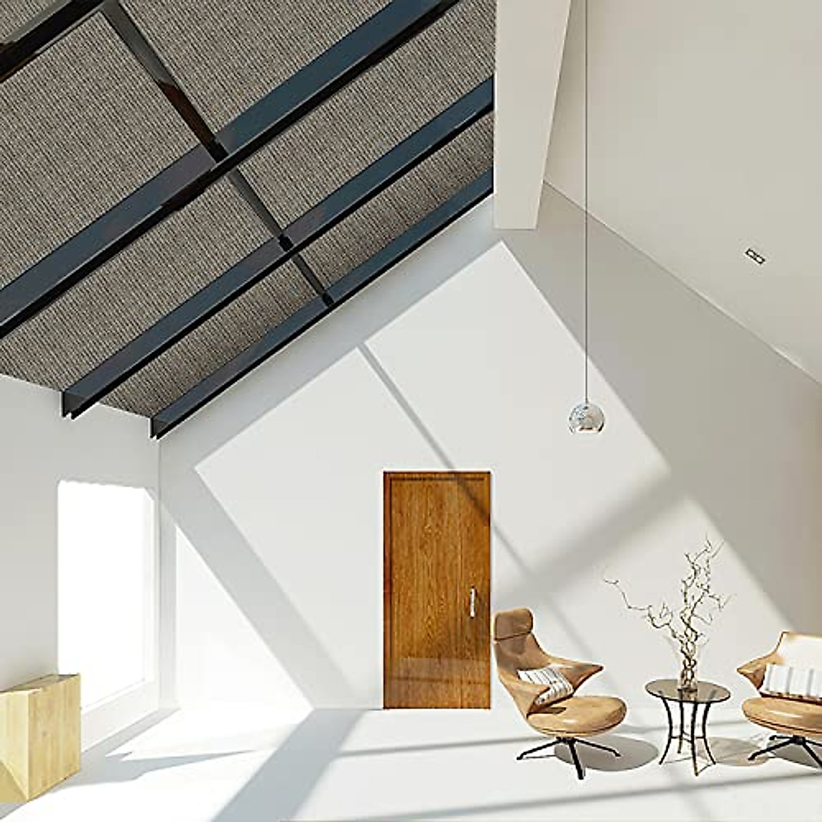 Ifenceview 3' x 42' Brown Shade Cloth Fabric Mesh Net for Window Balcony Deck Patio Yard Pergola Gazebo Garden Bed