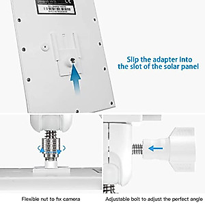 Gutter Mount for Ring Solar Panel - OkeMeeo Outdoor Mount Compatible with Ring and Arlo Solar Panel for Maximum Sunlight, White,1 Pack(Not for Super Panel)