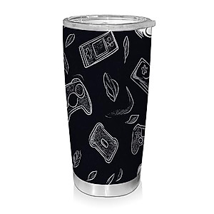 FOCIUZTA Panda and Gaming Design Tumbler with lid, Travel Coffee Cup, Ideal for Easter, Gaming Enthusiast, Mother Day, and birthday gifts
