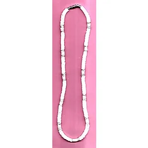18" CLAM SHELL NECKLACE- FOR TEEN AGES COLOR WHITE AND PINK