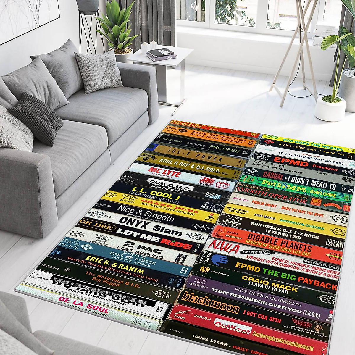 Trendy Hip Hop Rug - Washable Area Rug for Living Room, Bedroom, and Nursery - Durable Carpet for Home Decor - Stylish Rugs for Room Decor and Modern Spaces (6 * 8ft)