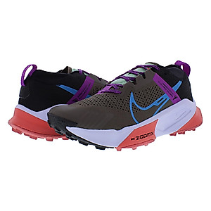 Nike Men's ZoomX Zegama Trail Running Shoe (Ironstone/Vivid Purple/Black/Laser Blue, us_Footwear_Size_System, Adult, Men, Numeric, Medium, Numeric_11_Point_5)