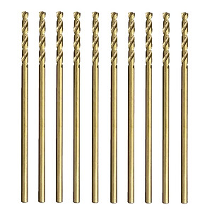 MAX-CRAFT 10Pcs 1/8 in.x 6 in. Cobalt Drill Bit Aircraft Extension Extra Long Deep Hole Metal Drill