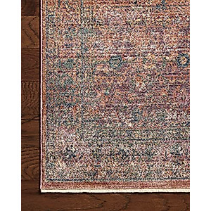 Loloi Jean Stoffer Bradbury Collection, Sunset & Multi, 2'-6" x 12'-0" Runner Rug – Modern & Traditional Area Rugs for Living Room Bedroom Entryway & Hallway No Shed High Traffic Area Decor Rug