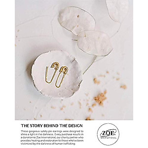 Benevolence LA Safety Pin Earrings for Women, Paper Clip Earrings, Dangle Earrings, Gold Plated Hoop Earrings, Safety Pin Jewelry, Paperclip Earrings