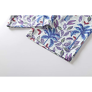 YIJIU Women's Pajama Set Short Sleeve Top with Leaf Print Capri Pants Sleepwear 2 Piece Pjs Sets,Purple,XX-Large