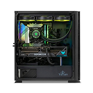 YEYIAN Gaming PC ODACHI - Intel Core i9 13900KF, GeForce RTX 4070 Ti (>3090) Gaming Desktop Computer, 1TB NVMe SSD, 32GB DDR5 5600MHz, Intel Z790, 360mm Liquid Cooled, 850W Gold PSU, Win 11, USB-C 3.2