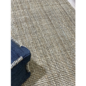 Elyson Chunky Jute Textured Handmade Area Rug, Living Room, Natural Fiber bio Friendly (4x6 FT, Natural)