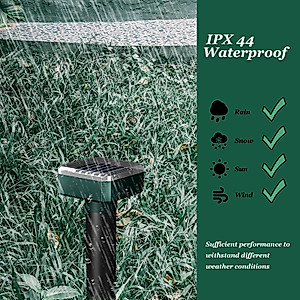 INENNT 6 Pack Deer Repellent,Deer Repellent Devices,Deer Repellent Devices for Garden,Deer Repellent for Plants,Deer Deterrent Devices Outdoor,Solar Deer Repellent Devices,Sonic,Waterproof