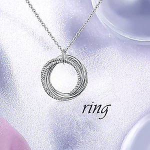 YinShan 60th Birthday Gifts for Women, Sterling Silver 6 Decade Jewelry Gifts Ideas, 60th Birthday Necklace Gifts for Her