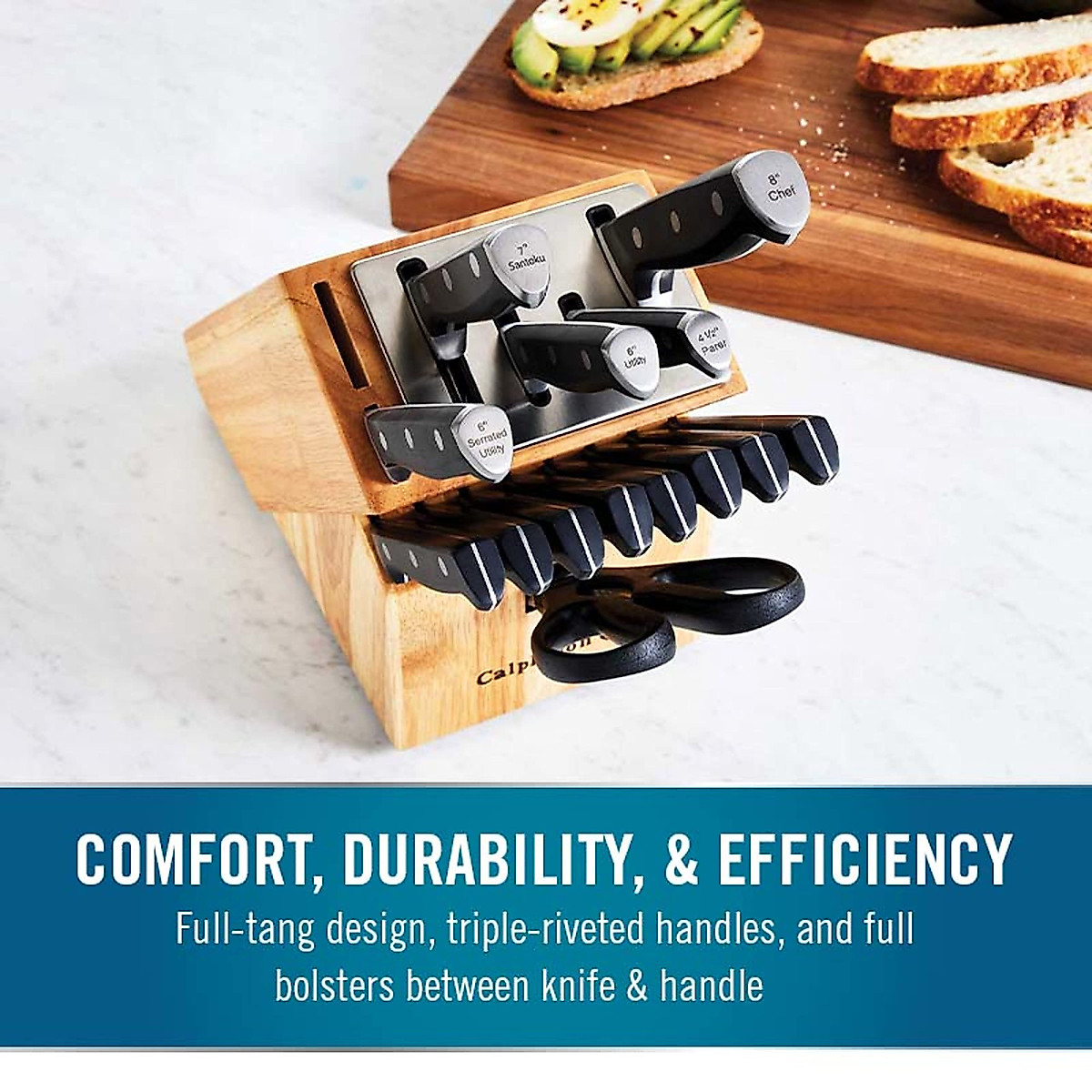 Calphalon Kitchen Knife Set with Self-Sharpening Block