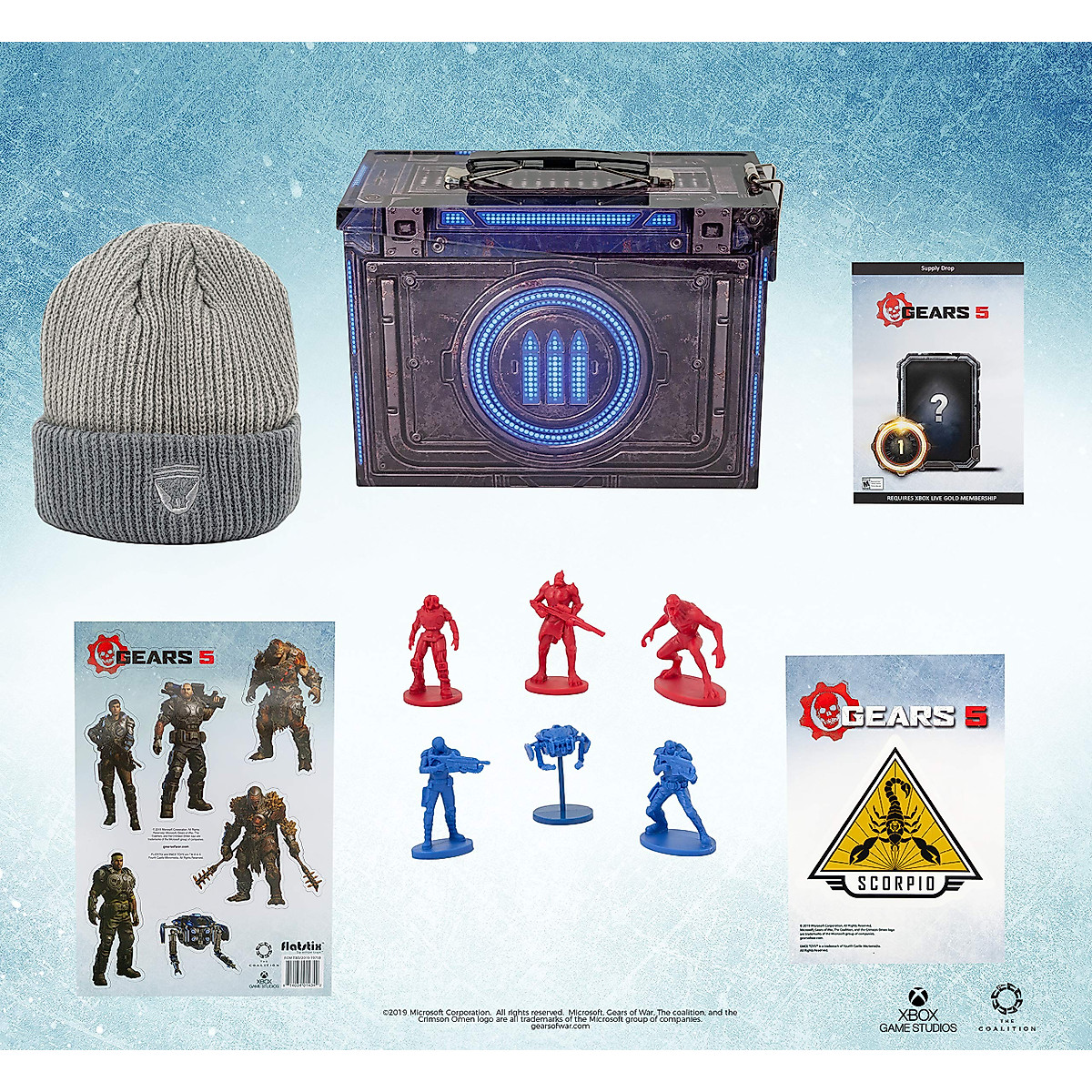 Toynk Gears of War 5 Collector's Looksee Bundle with Exclusive Ammo Tin Packaging and DLC