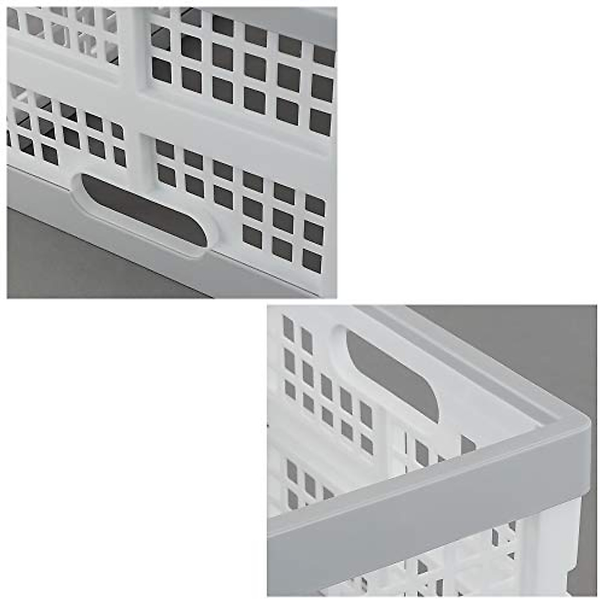 Kiddream Set of 3 Collapsible Storage Bin, 15 Liter Plastic Folding Crates Stackable