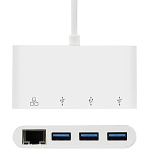 INLAND ProHT USB 3.1 Type C to 3 USB and Ethernet Adapter