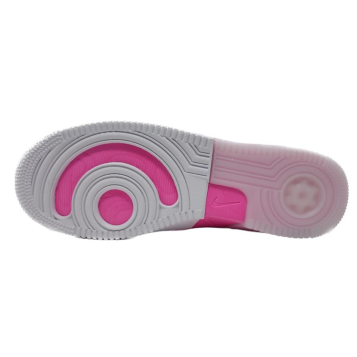 Nike Air Force 1 React Mens, White/White-Black-Pink Spell, 11 M US