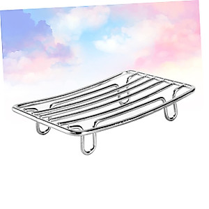 Zerodeko Sponge Tray 1pc Stainless Steel Tray Sink Tray soap Dispenser Tray Sink soap Holder Drain Soap Rack Bathroom Shelf Stainless Steel Soap Rack Soap Dish Holder Drain pan Storage