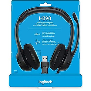 Logitech LOG981000014 Inc H390 Usb Headset with Noise-Canceling Headphones(Certified Refurbished)