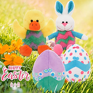 HO-EF Bunny Stuffed Animal, 8.5" Plush Bunny with Floppy Ears, Machine Washable& Softness, Pink Rabbit Toys for Girls Boys Kids Babies Great Birthday Gifts Decorations