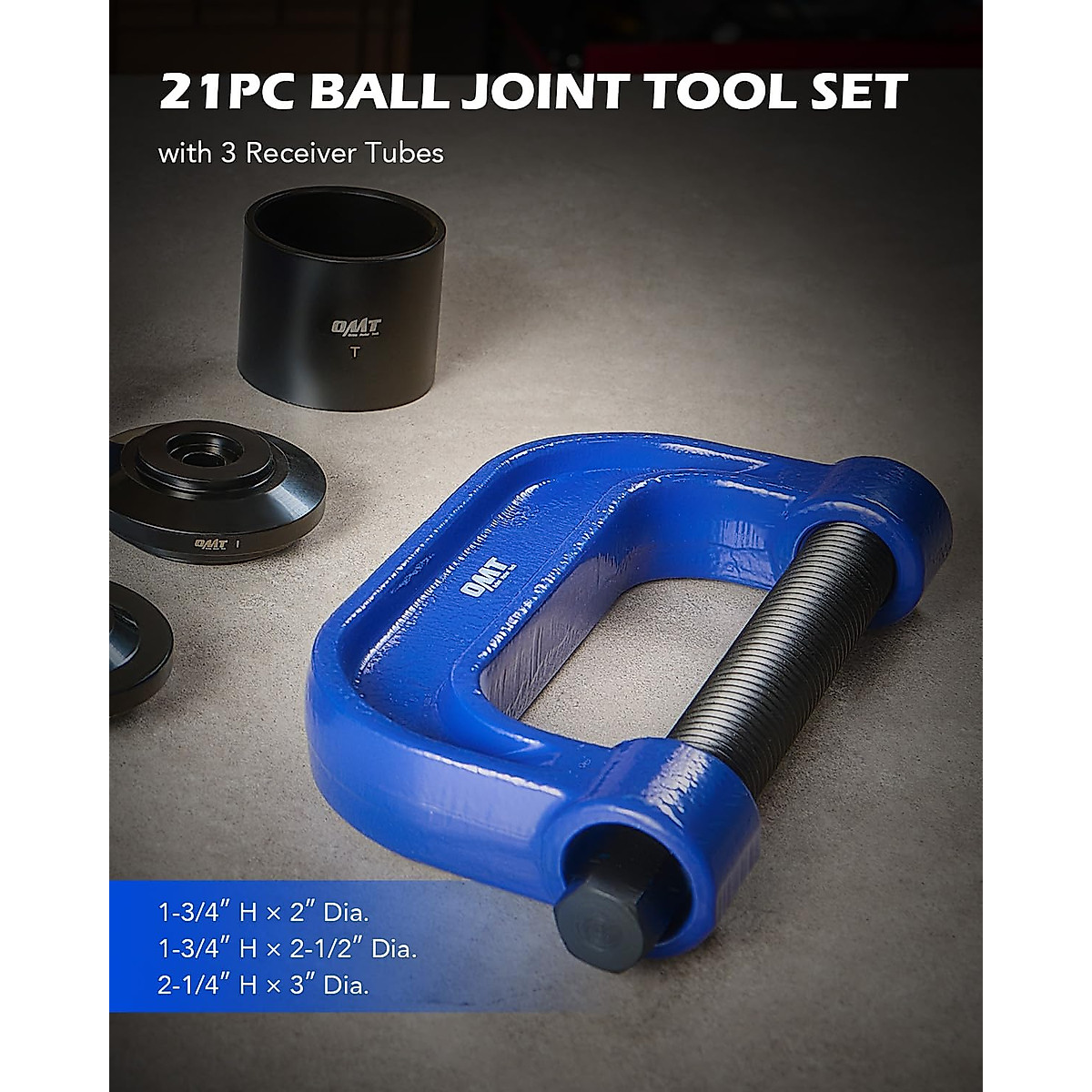 Orion Motor Tech 21PCS Master Ball Joint Press, Upper and Lower Ball Joint Removal Tool, Automotive Ball Joint Press Kit