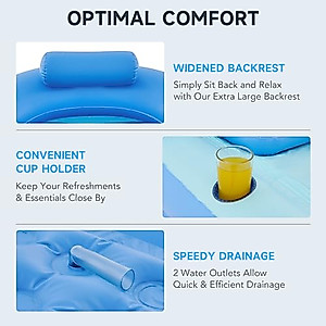 CO-Z Inflatable Adult Bath Tub, Free-Standing Blow Up Bathtub with Foldable Portable Feature for Adult Spa with Electric Air Pump (High-Density PVC)