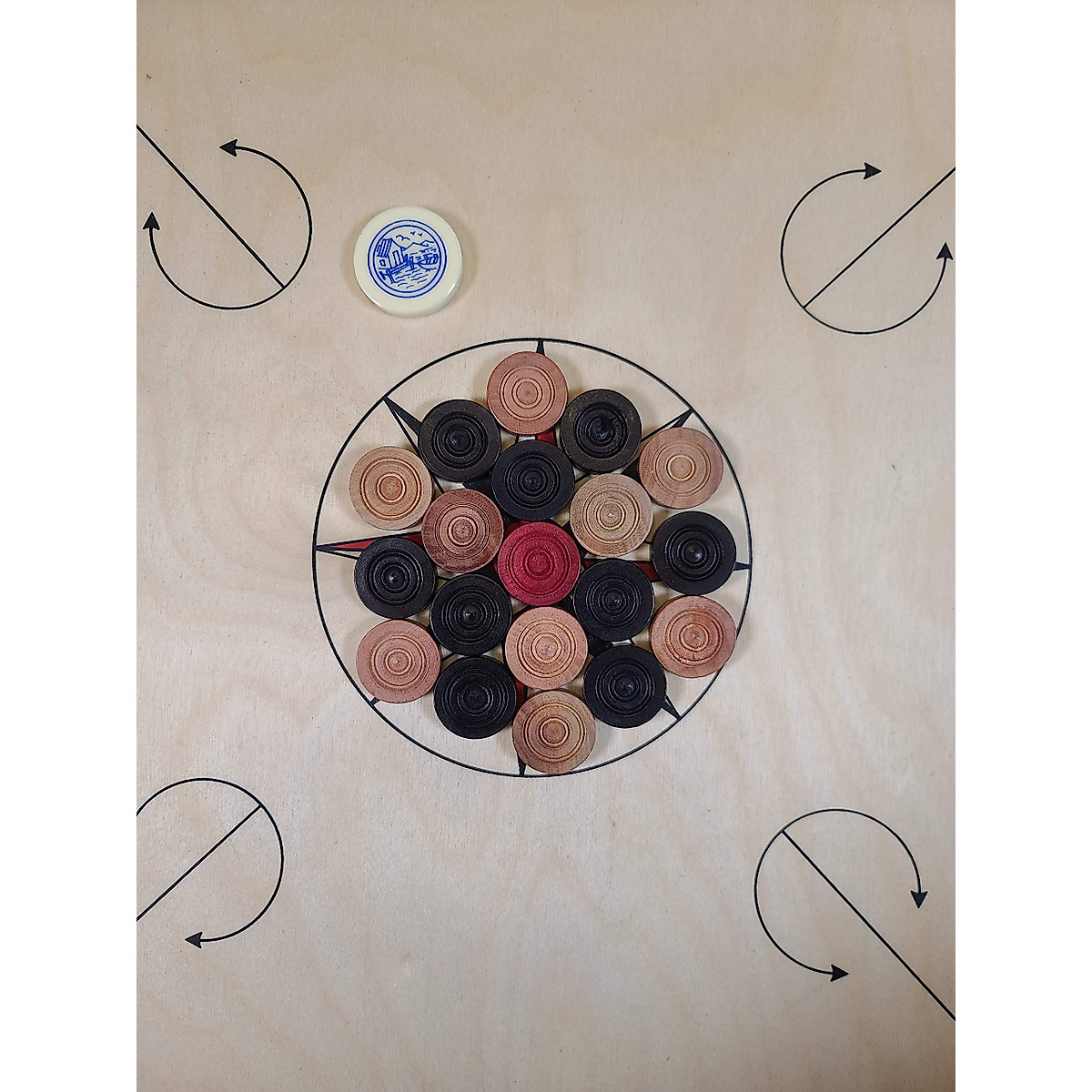Stag Championship Carrom Board Game with Coins and Striker (Championship)