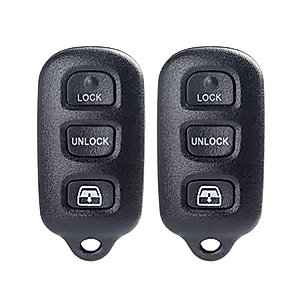 OCPTY 2 X Flip Key Entry Remote Control Key Fob Transmitter Replacement for Toyota 4Runner Sequoia HYQ1512P 4 Buttons 314.4Mhz
