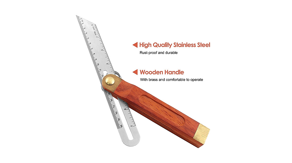 Bonsicoky 9 Inch T-Bevel Angle Finder & Ruler